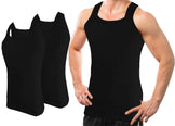 Square Cut G-unit Tank Top | Muscle Rib A-Shirts | Men's (2 Pack)
