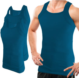 Square Cut G-unit Tank Top | Muscle Rib A-Shirts | Men's (2 Pack)